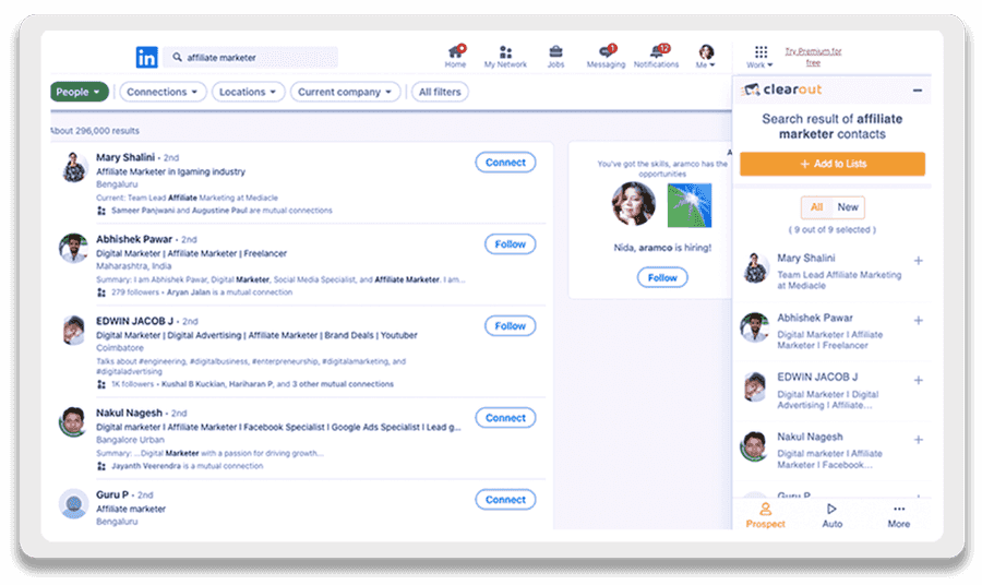 LinkedIn Email Finder Chrome Extension | Clearout