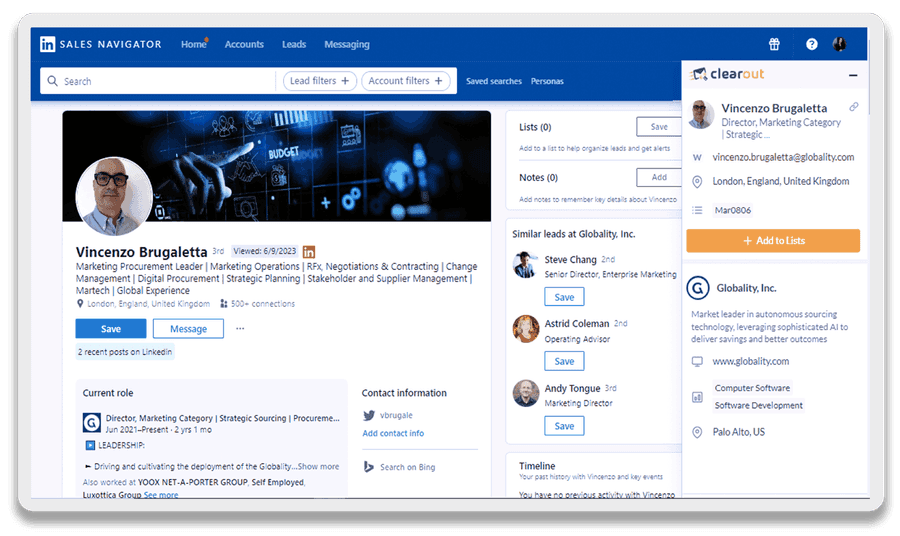 LinkedIn Email Finder Chrome Extension | Clearout