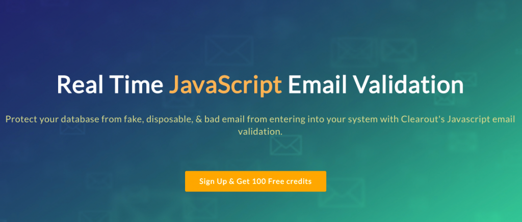 Real Time Javascript Email Validation | Clearout